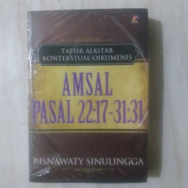Promo Buku Tafsir Alkitab Amsal Diskon 23% di Seller Faika - Cengkareng ...