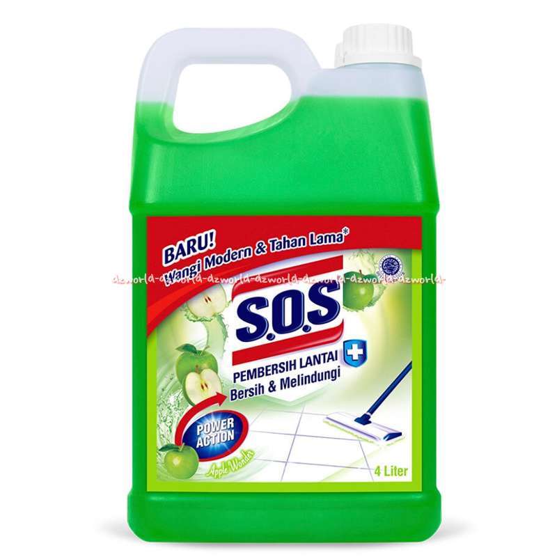 Jual Sos 4l Pembersih Lantai Lemon Bersih & Melindungi 4liter Cairan Pel S.o.s Lantai Bersih ...