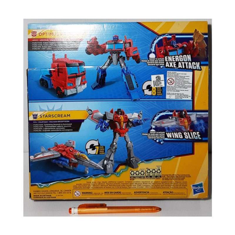 Jual Hasbro Transformers Optimus Prime Energon Axe Attack & Starscream ...