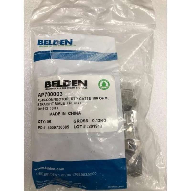 Promo BELDEN RJ45 Connector Cat5 / Cat.5e STP(isi 50pcs) Diskon 23% di ...