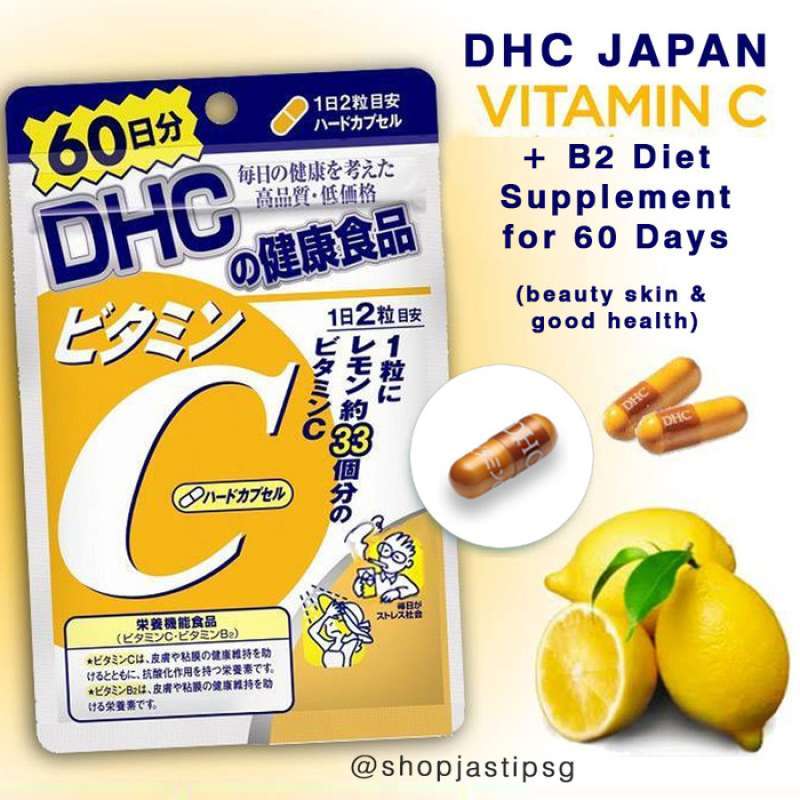 Jual Dhc Japan Vitamin C + B2 Diet Skin Supplement 60 Days (120 Tablets ...