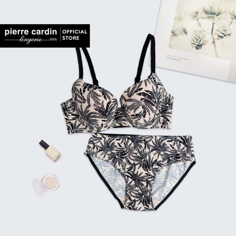 Promo Pierre Cardin Bra Set Dark Tropics Demi Cup 707-73699b Diskon 10% ...