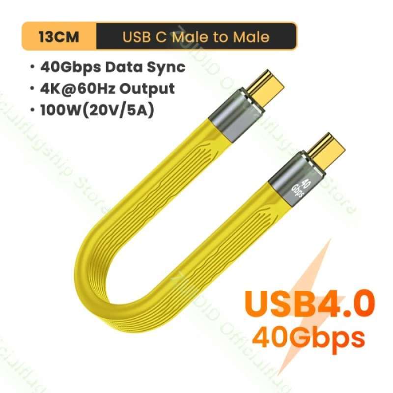 Jual Usb 4.0 Gen3 Fpc Short Cable Pd 100w 5a Usb C To Type C 40gbps ...