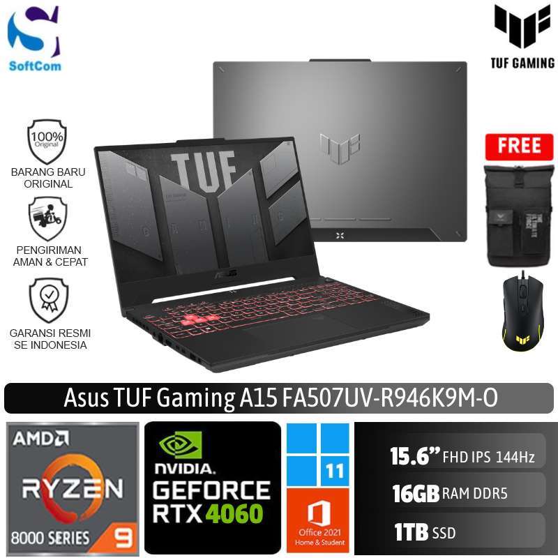 Promo Asus TUF Gaming A15 FA507NV R746K6M Laptop Gaming [Ryzen 9 8945H ...