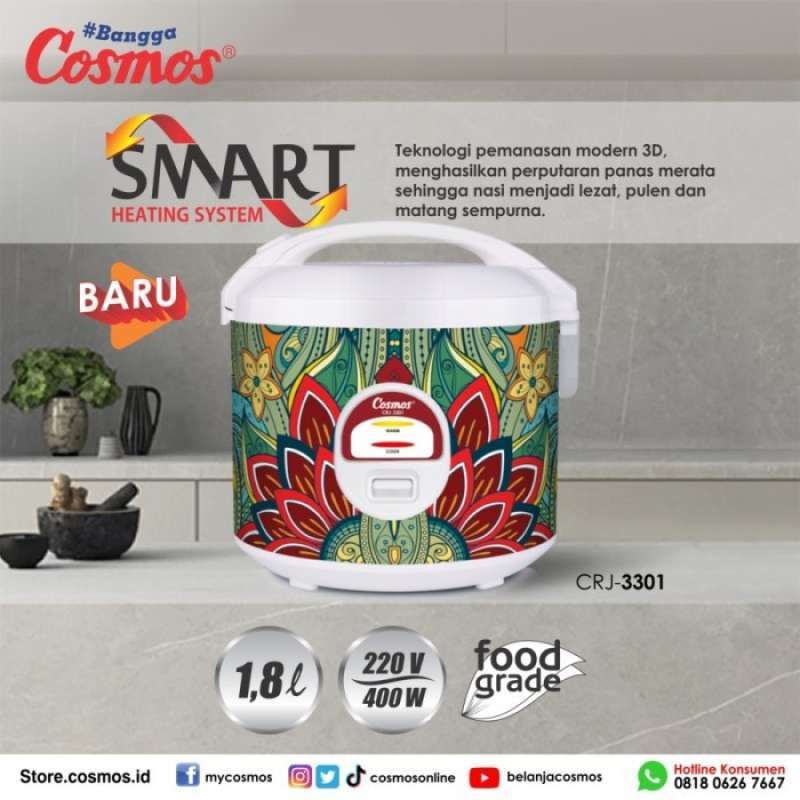 Promo Rice Cooker Cosmos Magic Com Cosmos Crj 3301 Kapasitas 1,8 Liter ...