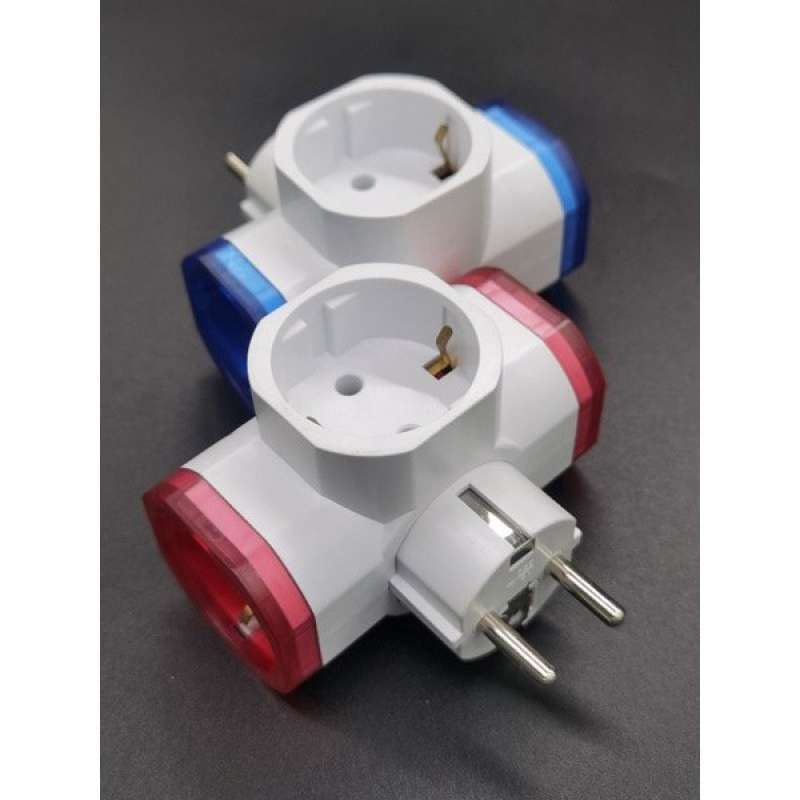 Jual Stop Kontak 3 Lubang + Saklar Tambahan Colokan Listrik USB T Multi ...