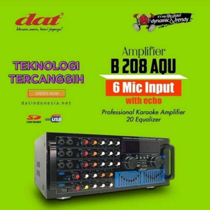 Promo Power Amplifier Karaoke DAT B 208AQU ORIGINAL Diskon 23% di ...