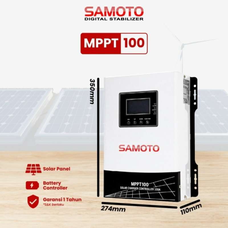 Promo Solar Panel Surya Charge Controller MPPT SAMOTO 100A 12V 24V 36V ...