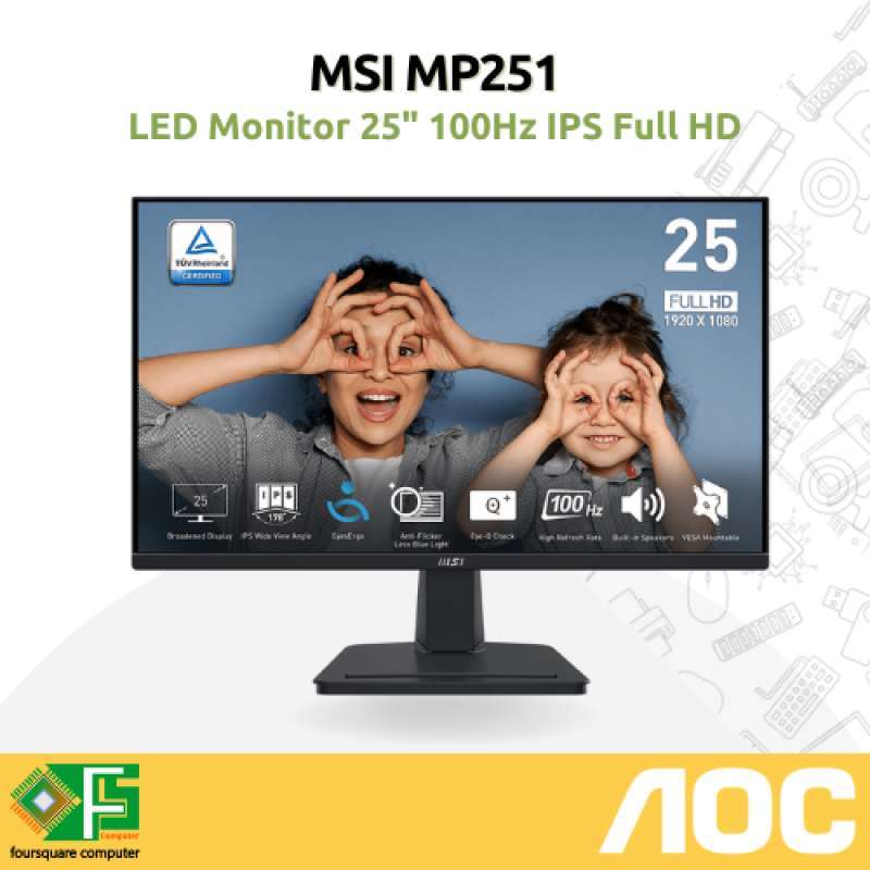 Jual Led Monitor Msi Pro Mp251 25 Ips Full Hd 100hz 1ms Resmi Di Seller ...
