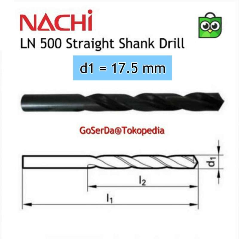 Promo Mata Bor Besi Nachi 17.5 / 17,5 mm | Drill Nachi 17.5mm / 17,5mm Japan Diskon 23% di ...