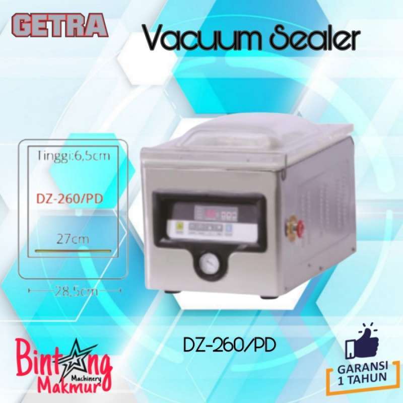 Promo Vacuum Sealer Machine Getra Dz-260/Pd / Mesin Vakum Plastik ...