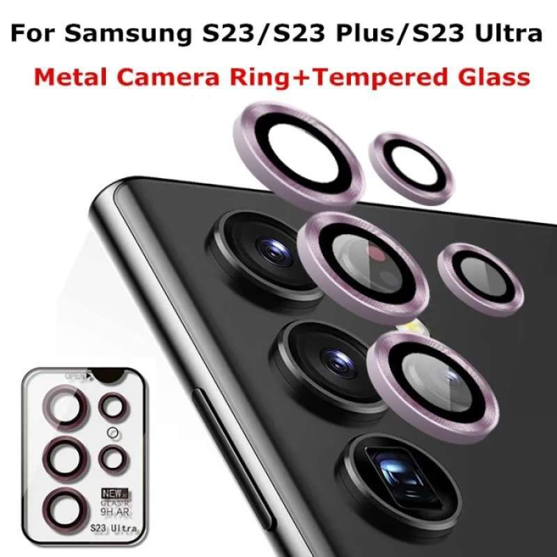 Promo METAL RING TEMPERED GLASS CAMERA PELINDUNG KAMERA S23 ULTRA ...