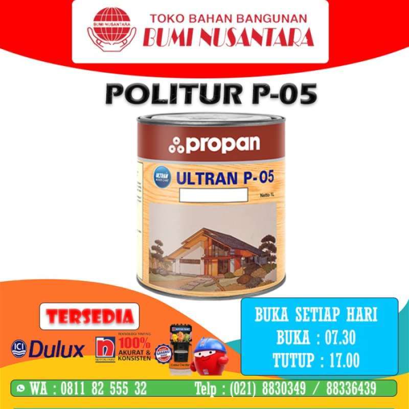 Promo Ultran Yunior P-05 Clear Gloss/ Politur Kayu Propan P05 Diskon 23 ...