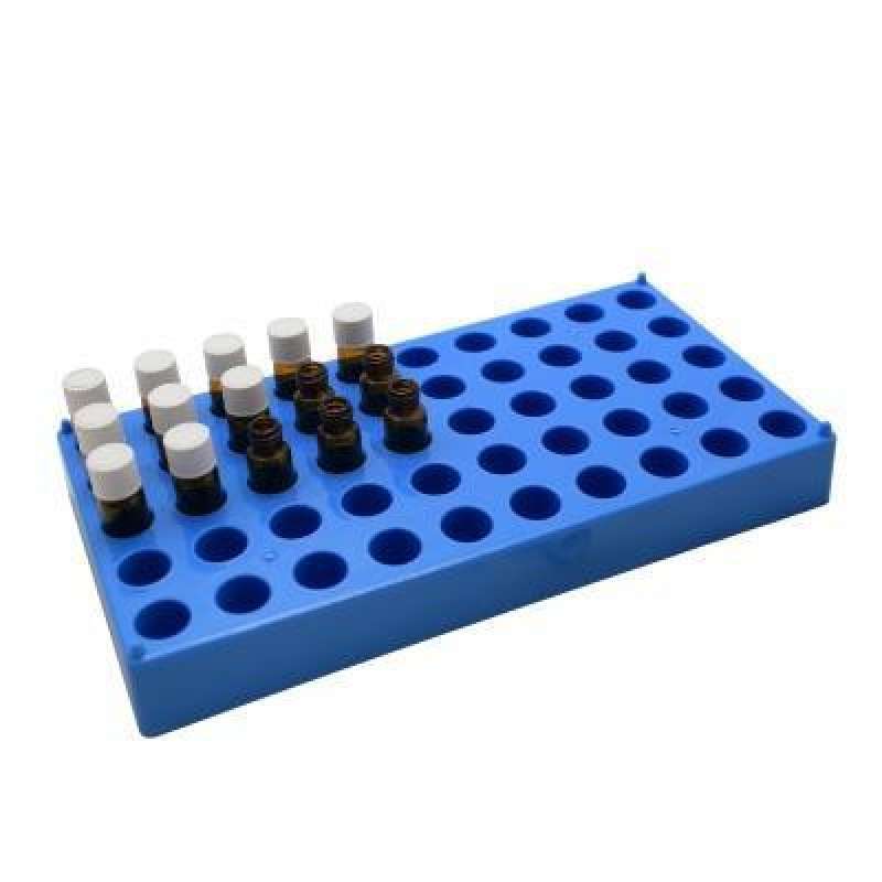 Promo Rak Botol Vial HPLC GC 1.5 - 2 mL / Sample Vial Rack 50 Holes ...