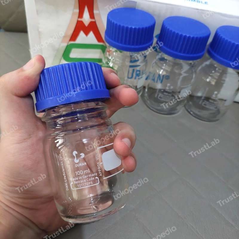 Promo Laboratory Bottle 100 ml Duran | Botol Laboratorium 100 ml Duran ...