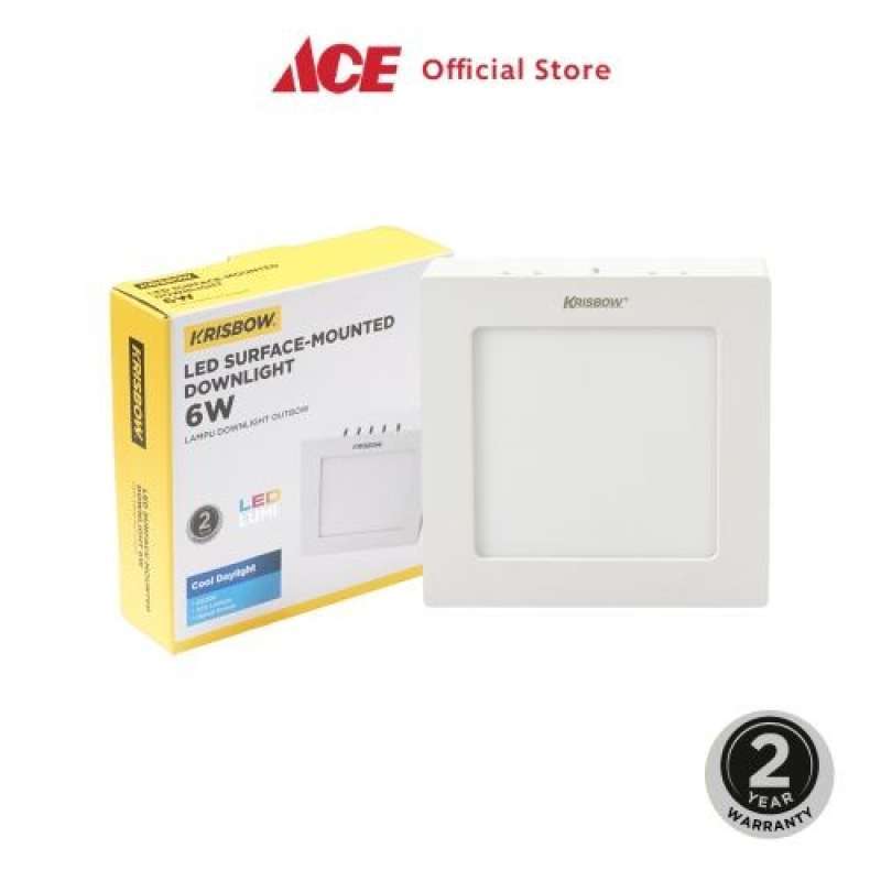 Promo ACE - KRISBOW LAMPU DOWNLIGHT PERSEGI LED 6W 400 LM - COOL ...