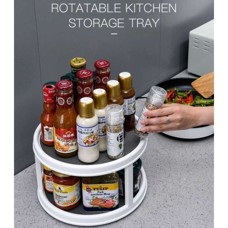 Jual Rak Organizer Minimalis Botol Bumbu Dapur Model Putar- Rak Botol ...
