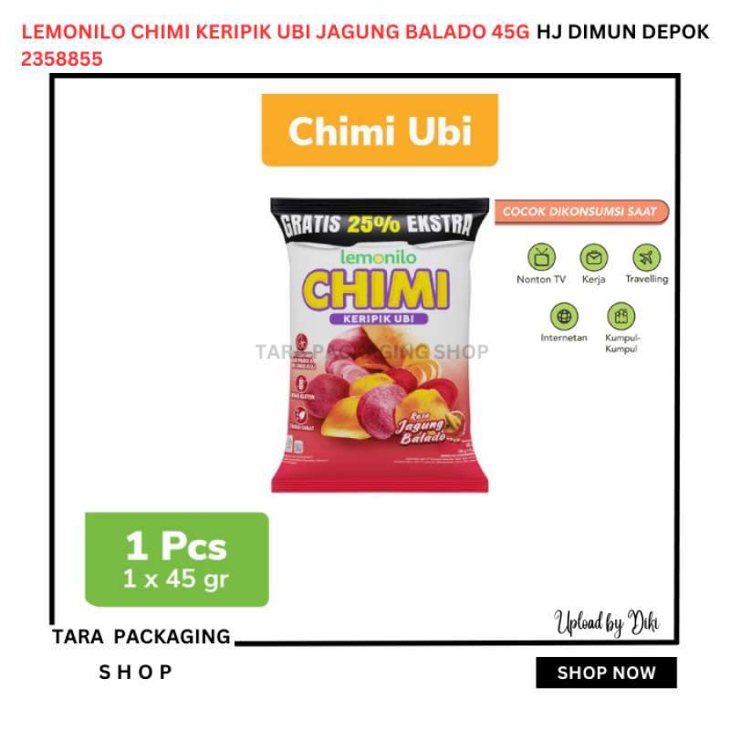 Jual Lemonilo Chimi Keripik Ubi Jagung Balado 45g di Seller Tara ...