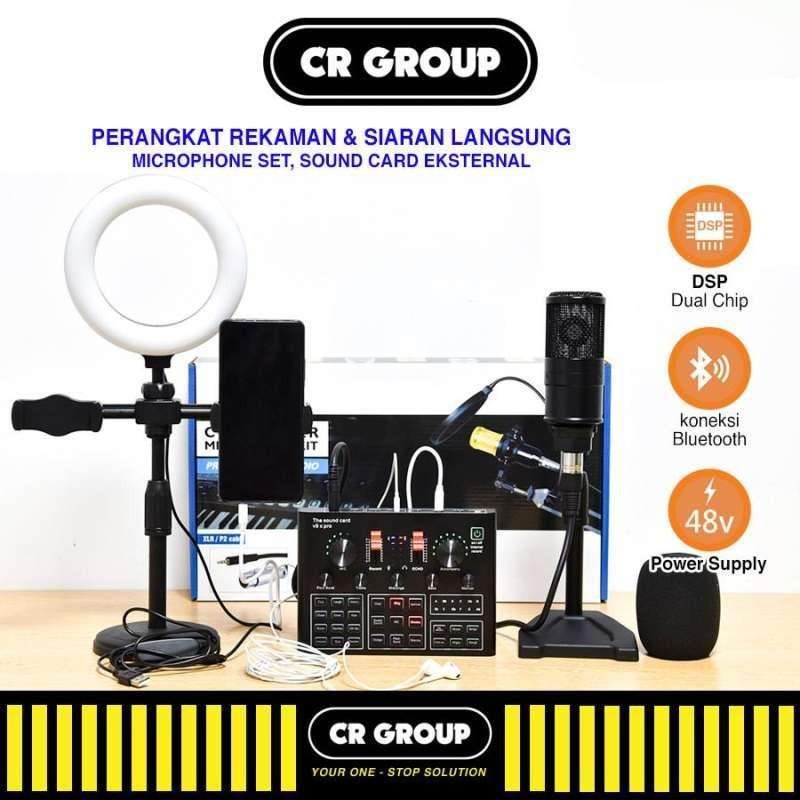 Jual [CR GROUP] BM800P 1 SET PERANGKAT SOUND CARD V9X PRO MICROPHONE di Seller CRGroup - Angke ...