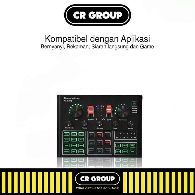 Jual [CR GROUP] BM800P 1 SET PERANGKAT SOUND CARD V9X PRO MICROPHONE di ...