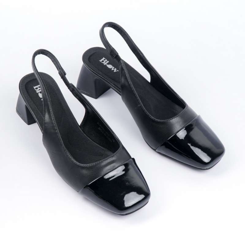 Promo Emira Classic Slingback Block Heels Square Toe Pantofel 5 cm ...