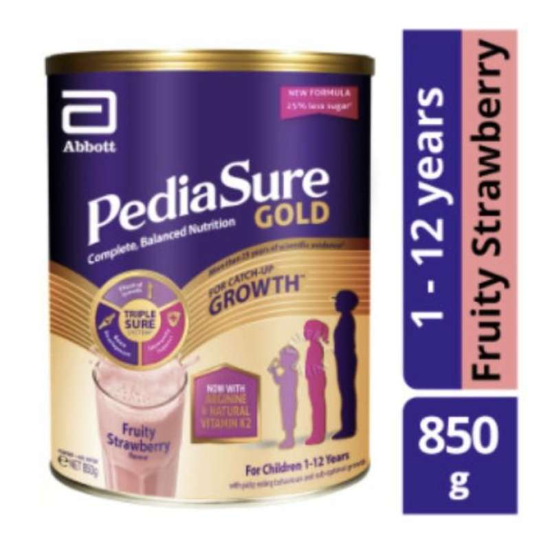 Promo SINGAPORE PediaSure TripleSure Milk Powder Fruity Strawberry 850g ...