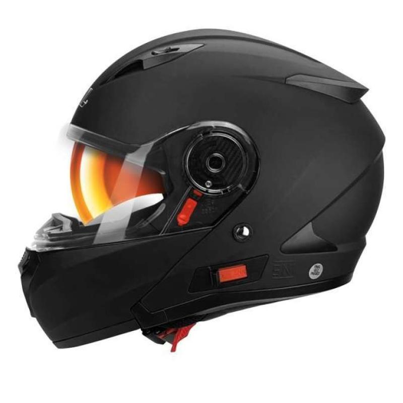 Promo Snail Helmet Helm Modular M1 Double Visor Bening / Merah - Hitam ...