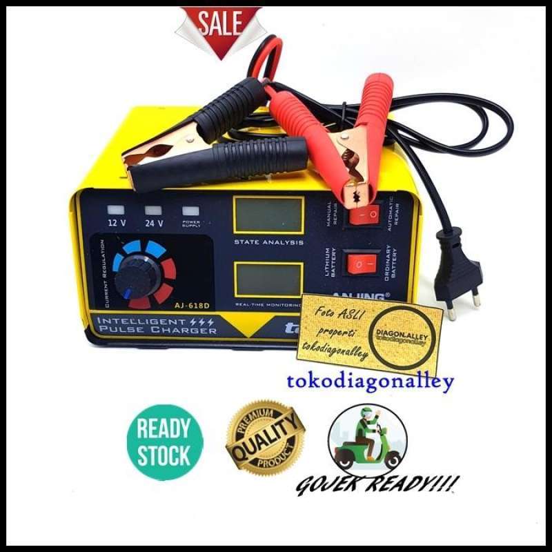 Jual Alat Stroom Aki Portable Mobil Motor Accu Charger Lcd - Tanpa ...