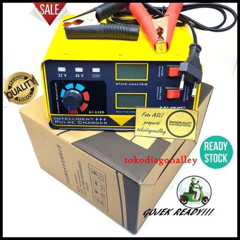 Jual Alat Stroom Aki Portable Mobil Motor Accu Charger Lcd - Tanpa ...