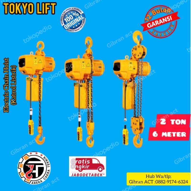 Promo Electric Chain Hoist 2 Ton X 6 Meter Tokyo Lift Japan Diskon 23% ...