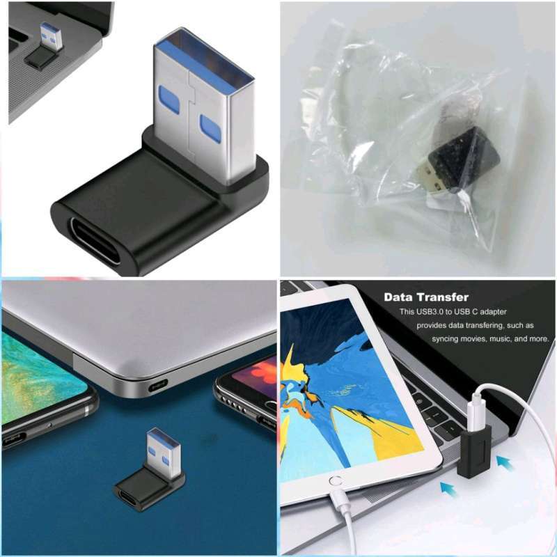 Promo Otg Type C Female To Usb 3.0 Male Elbow High Speed Adapter Diskon ...