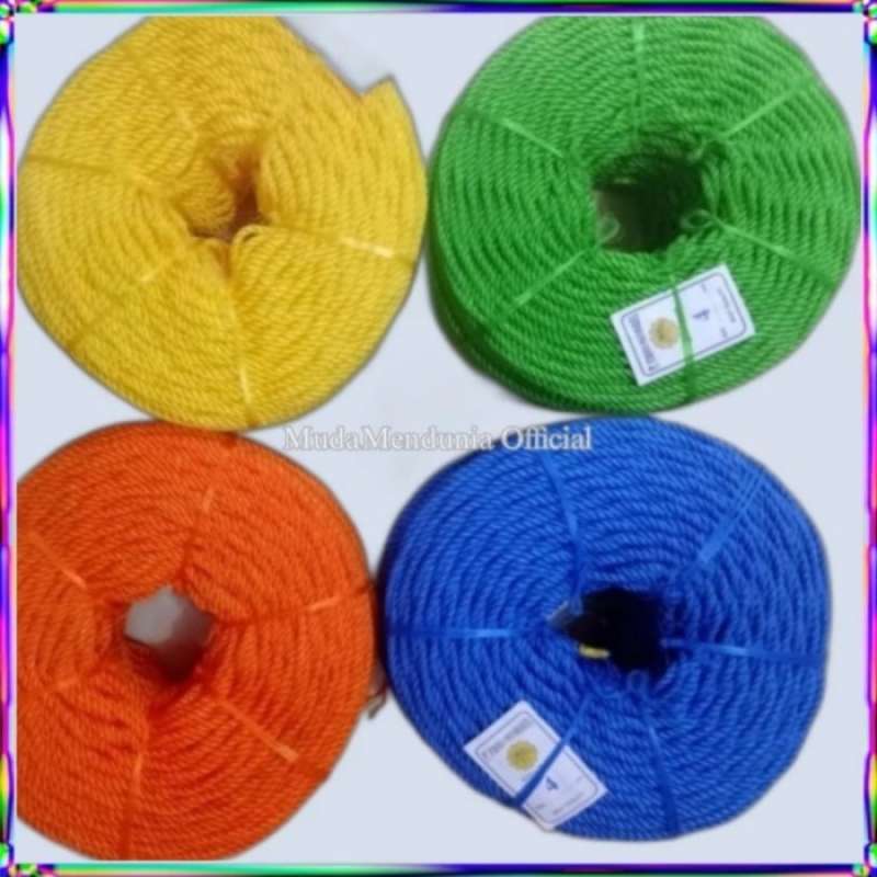 Promo 1 Roll Tali Tambang Plastik/pe 4mm Tali Jemuran Ikat Barang ...