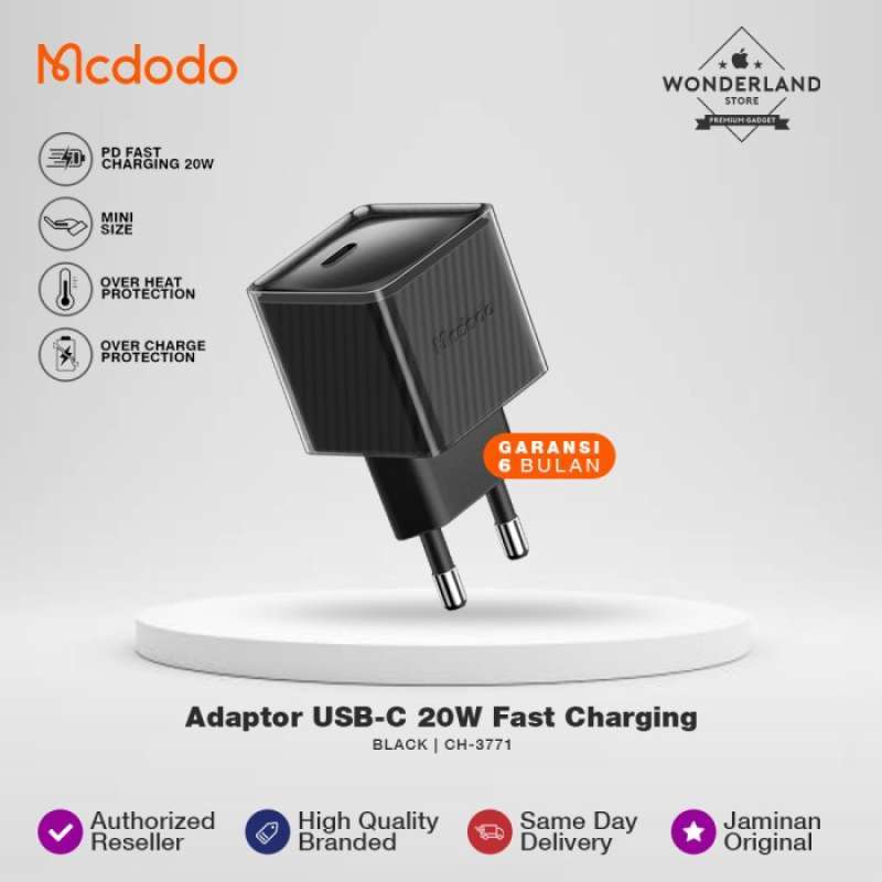 Promo MCDODO ADAPTOR CHARGER SET 20W USB-C TO LIGHTNING FAST CHARGING ...