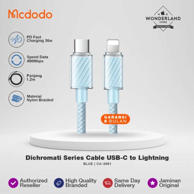 Promo MCDODO ADAPTOR CHARGER SET 20W USB-C TO LIGHTNING FAST CHARGING ...