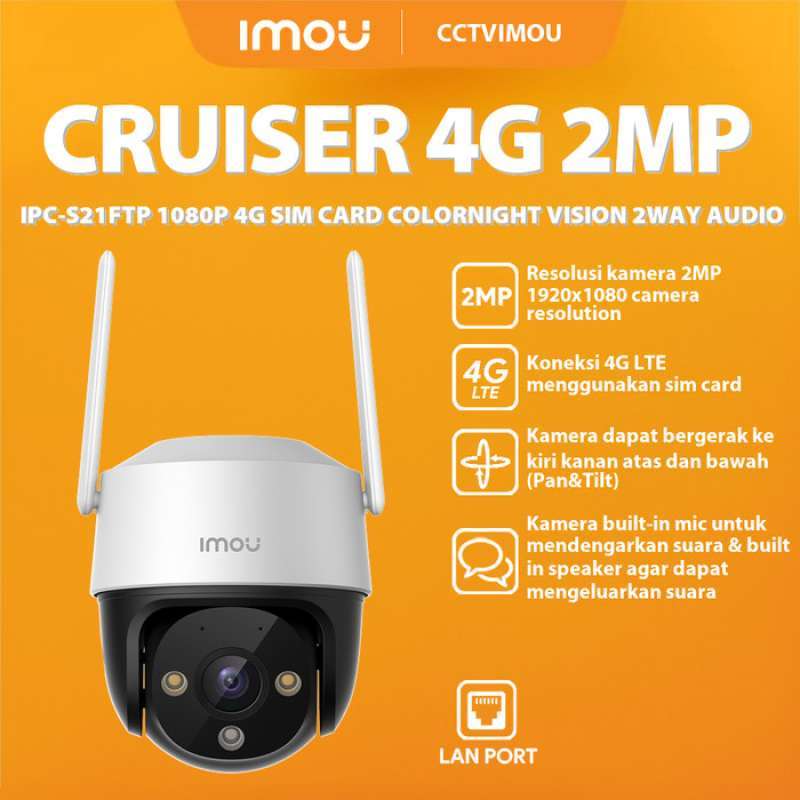 Promo IMOU CRUISER 4G 2MP 3.6MM IPC-S21FTP WIFI OUTDOOR IP66 GSM 2WAY ...