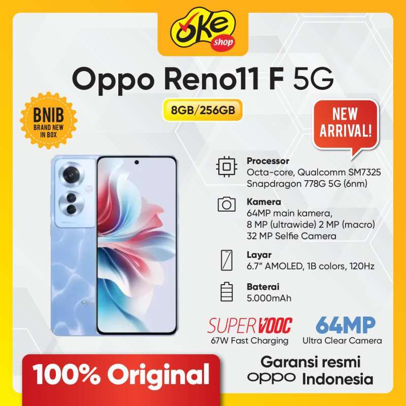 Jual Oppo Reno 11f 5g 8/256gb - Blue Di Seller Okeshop O2o Official ...