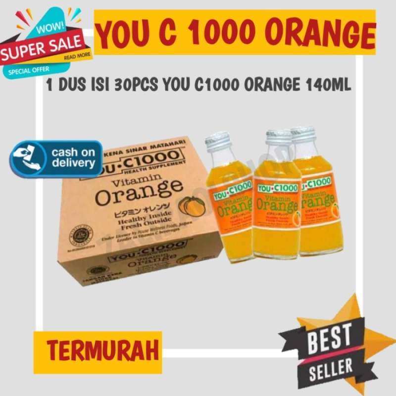 Promo You C1000 vitamin orange 140ml minuman kesehatan 1 dus isi 30 pcs Diskon 33% di Seller ...