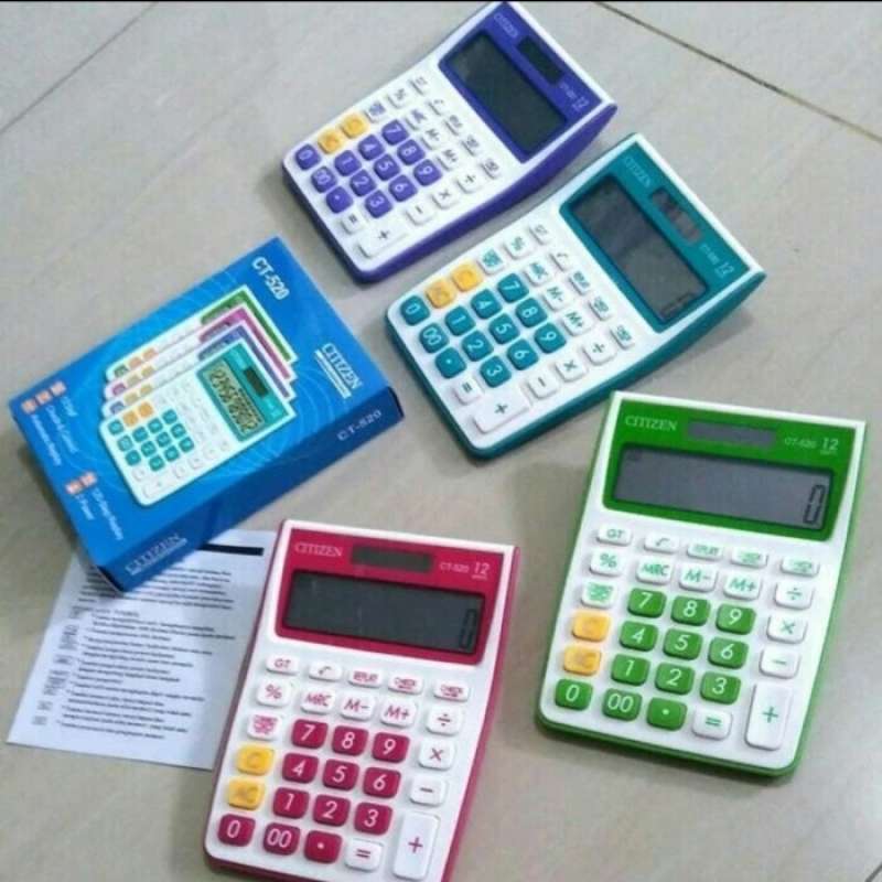 Jual CITIZEN CT520 CHECK CORRECT CALCULATOR - Kalkulator Meja Color CT ...