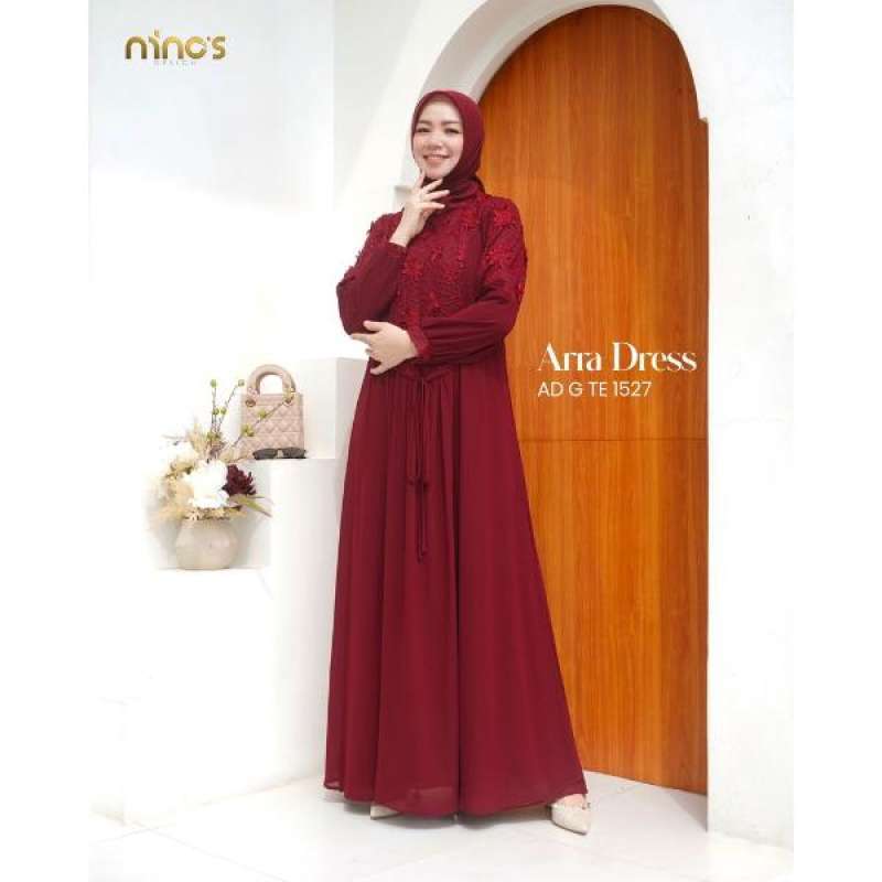 Jual Arra Dress By Ninos Design - Maroon Di Seller Nino's Design ...