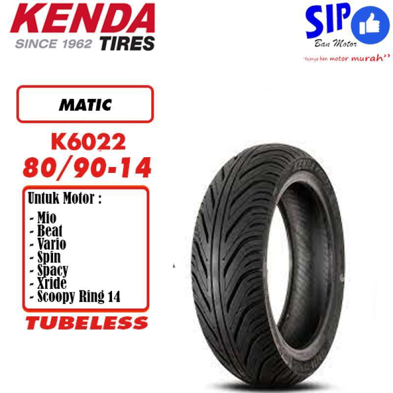 Jual Ban Motor Matic Kenda K6022 80/90 ring 14 Tubeless Untuk Motor Matic Beat Mio Nex di Seller ...
