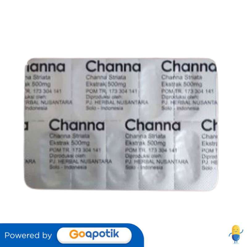 Jual Channa 500 Mg Strip 10 Kapsul Di Seller Apotek Delka Medika - Rawa ...