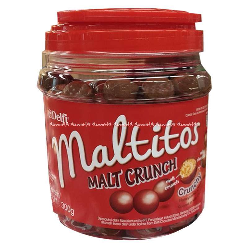 Jual Delfi Maltitos Malt Crunch 300gr Coklat Bulat Bola Cokelat Krunchi ...