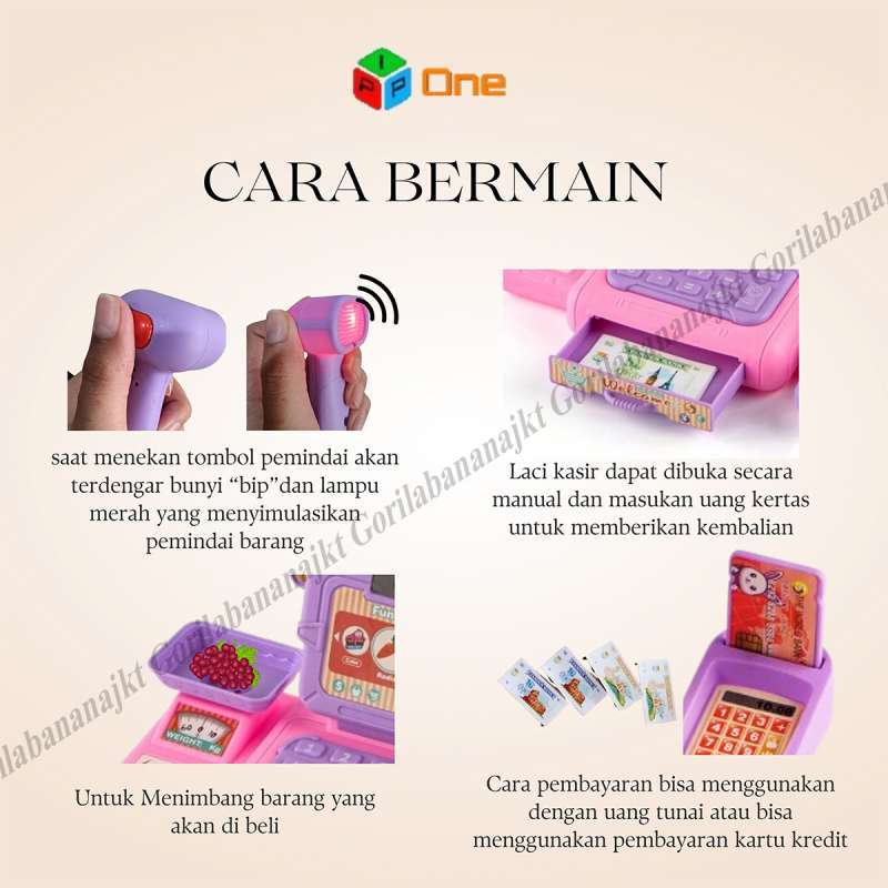 Jual Mainan Mesin kasir belanja kalkulator berhitung cash register ...