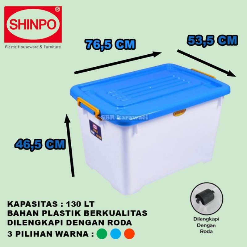 Promo Box Container Plastik|Kotak Penyimpanan Shinpo 95lt ,130 Lt dan ...