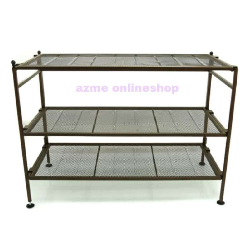 Promo masterspace rak sepatu 3 tingkat_shoe rack 3 tier mesh bronze ...