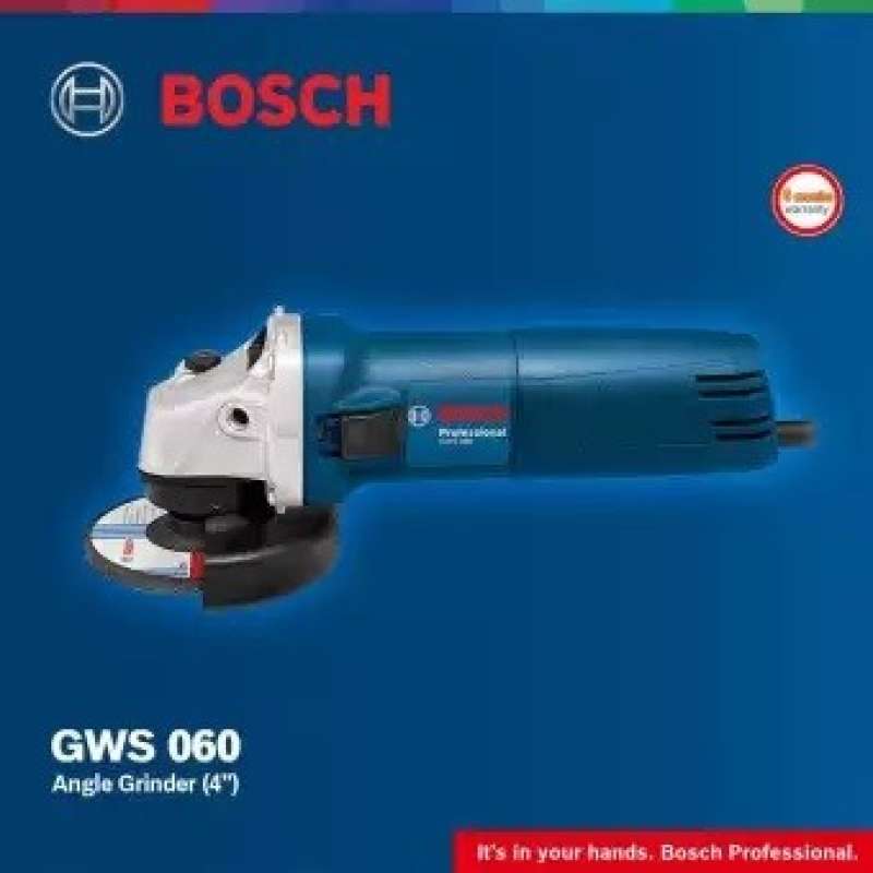 Promo BOSCH GWS 060 Mesin Gerinda Tangan 4 inch Gurinda 4 Angle Grinder ...