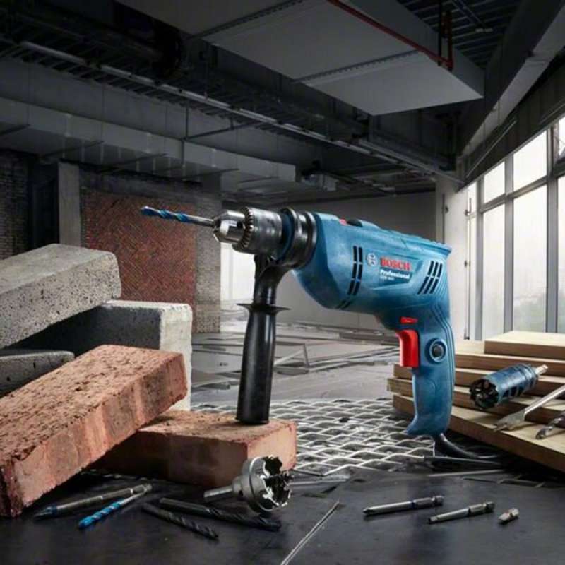 Jual Bosch Bor Impact Listrik Set 600W 13MM GSB 600 FISHERMAN BOX di ...