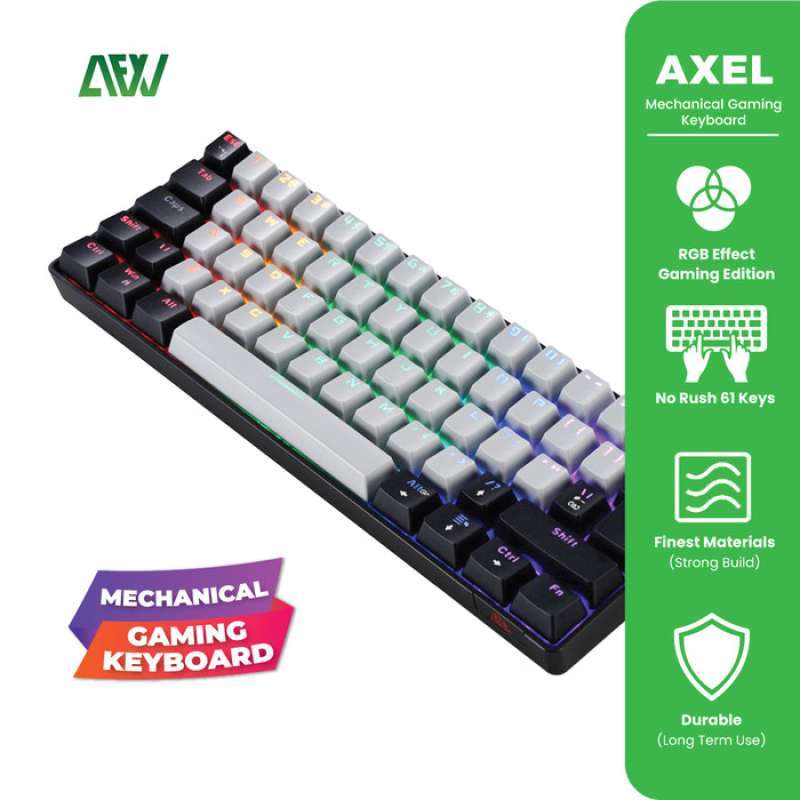 Promo Axel Mechanical Gaming Keyboard 61 Keys - Oetemu Blue Diskon 9% Di Seller Safka Store ...