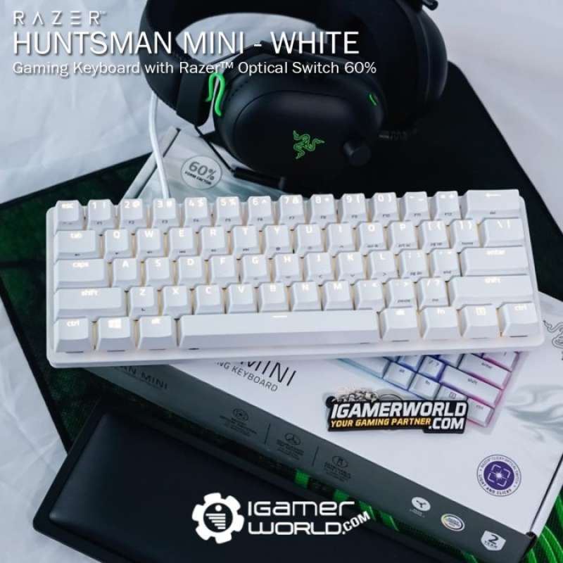 Promo Razer Huntsman Mini White 60% Optical Gaming Keyboard Diskon 9% ...