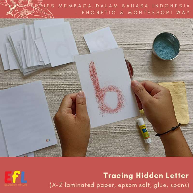 Promo Montessori Tracing Hidden Letter with Epsom Salt (Menulis Huruf ...
